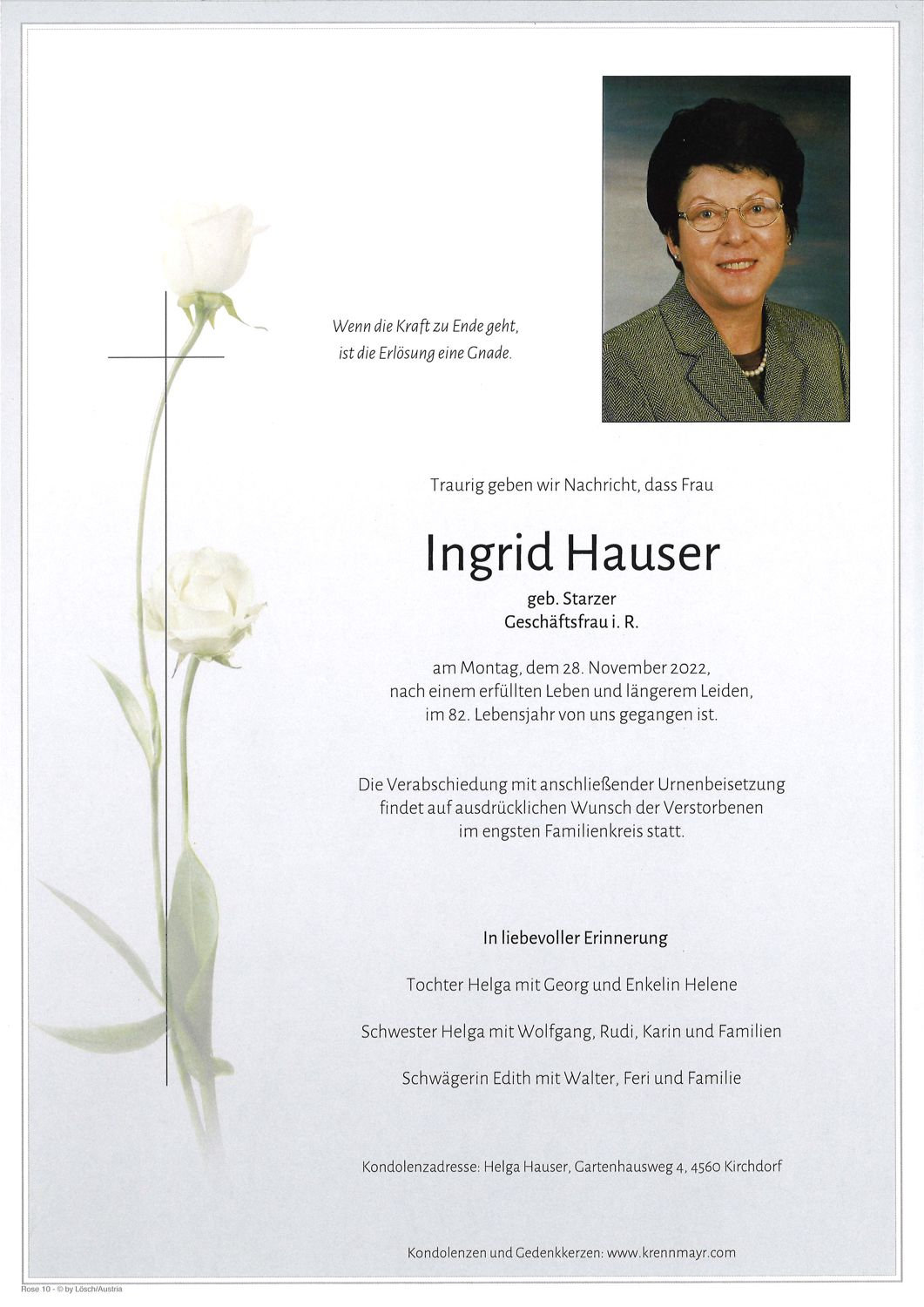 Todesfall Ingrid Hauser